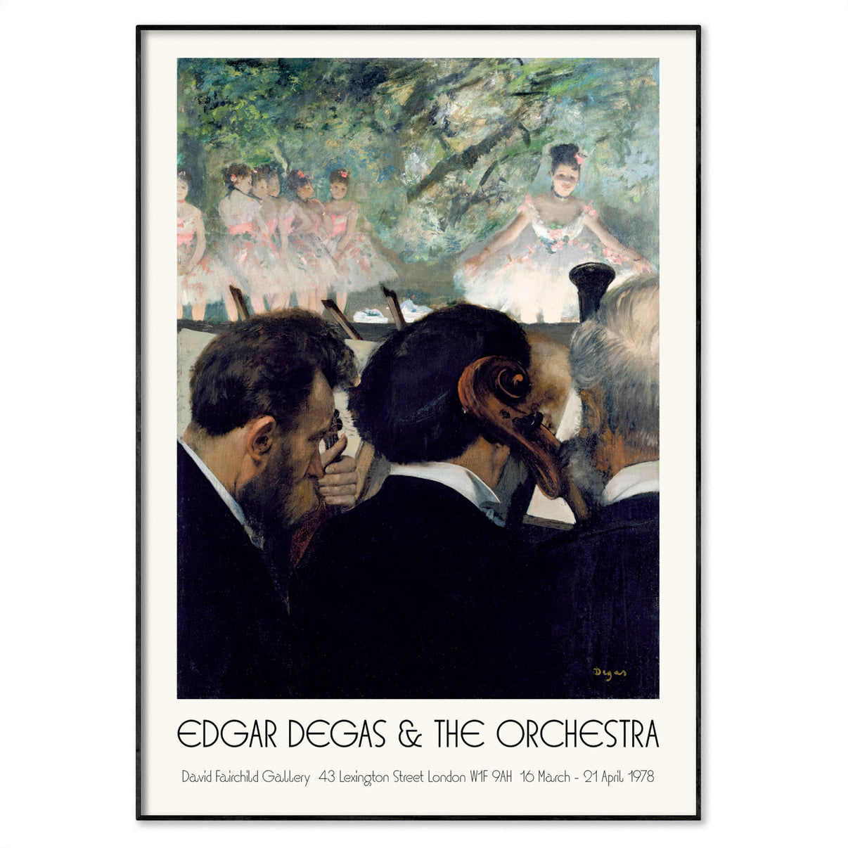 Edgar Degas Exhibition Poster - Orchestra Musicians, 1872 | Art Poster ...