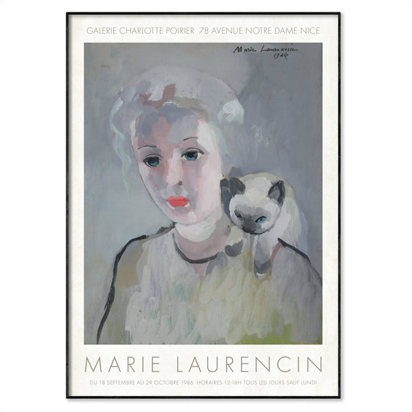 Marie Laurencin 'Self Portrait with Siamese Cat' 1946 Exhibition Poster ...