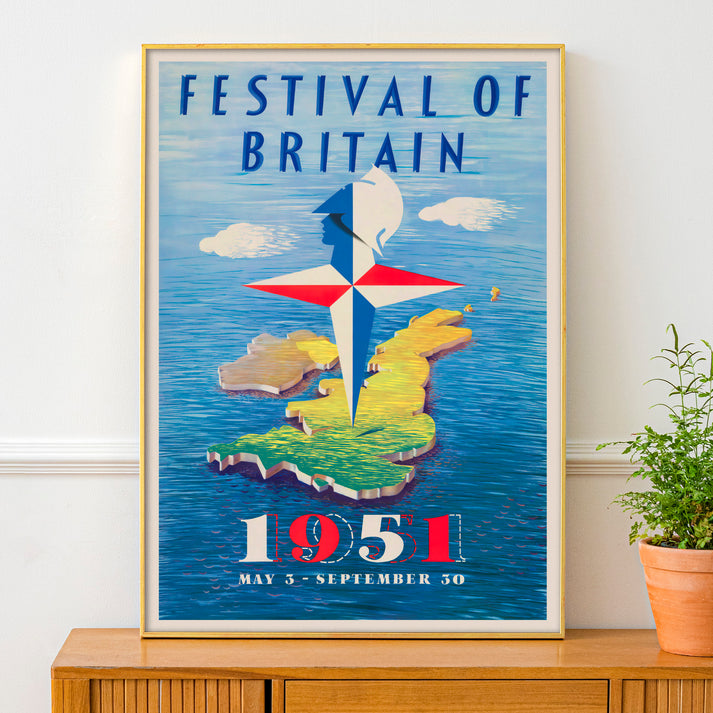 Festival Of Britain Poster Print - Art Poster Archive – artposterarchive
