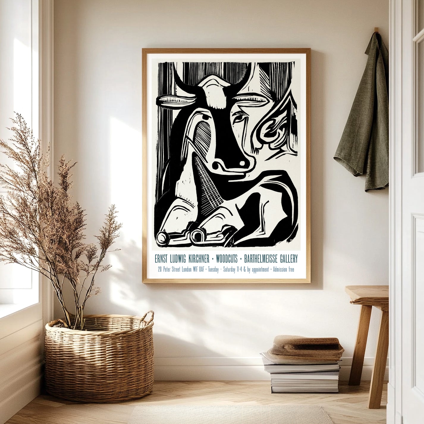 Ernst Ludwig Kirchner Exhibition Poster, The Large Cow Lying Down | Art ...