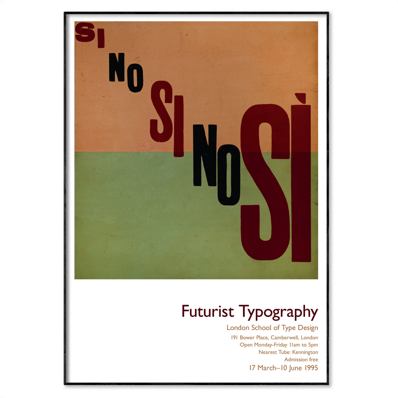 Filippo Marinetti Futurist Typography Exhibition Poster | Art Poster ...