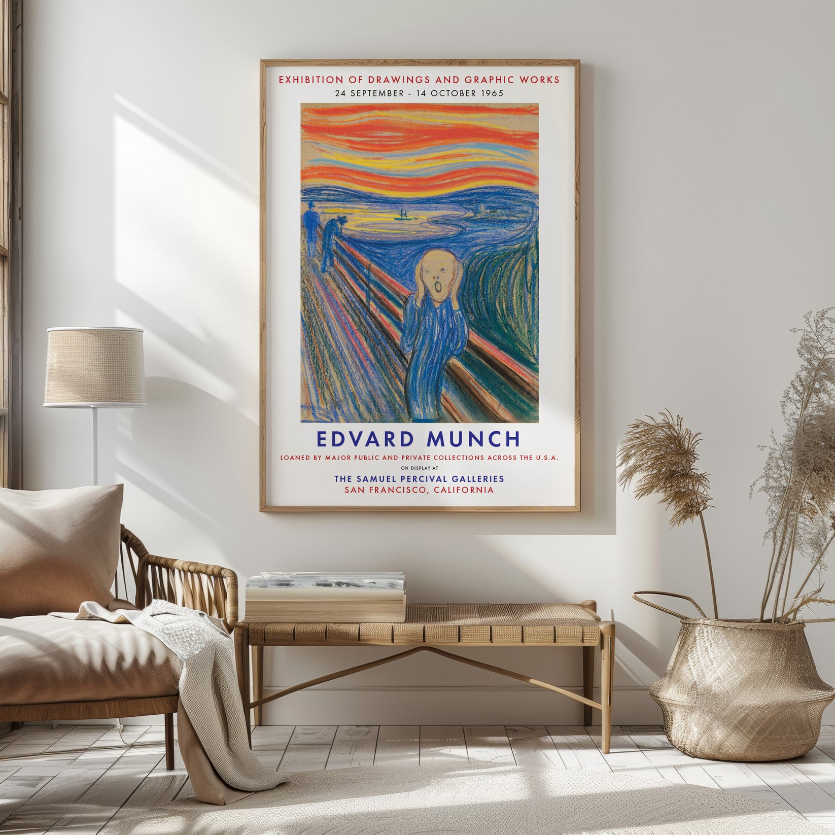 Edvard Munch 'The Scream' Drawing Exhibition Poster | Art Poster ...