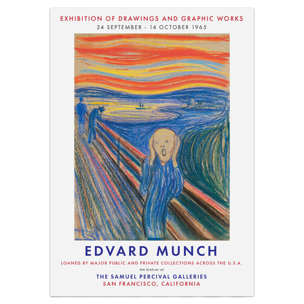 Edvard Munch 'The Scream' Drawing Exhibition Poster | Art Poster ...