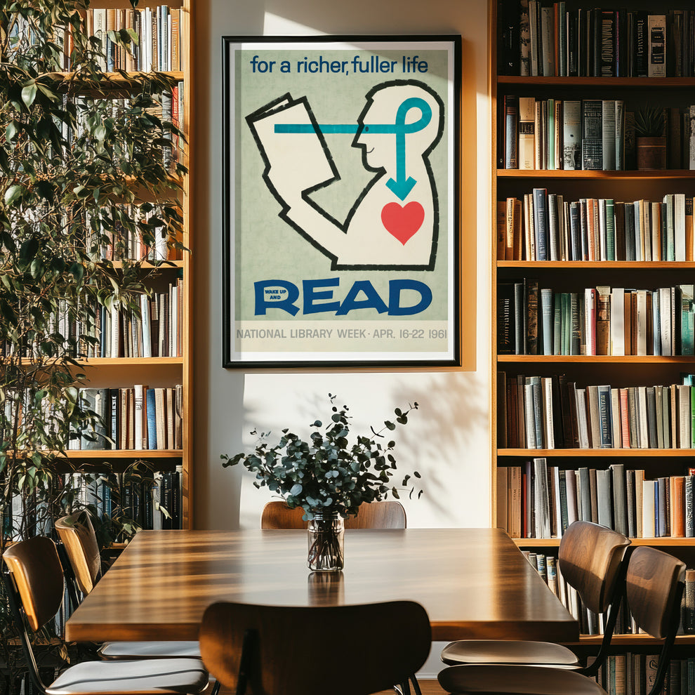 National Library Week Poster For Book Lovers | Art Poster Archive ...