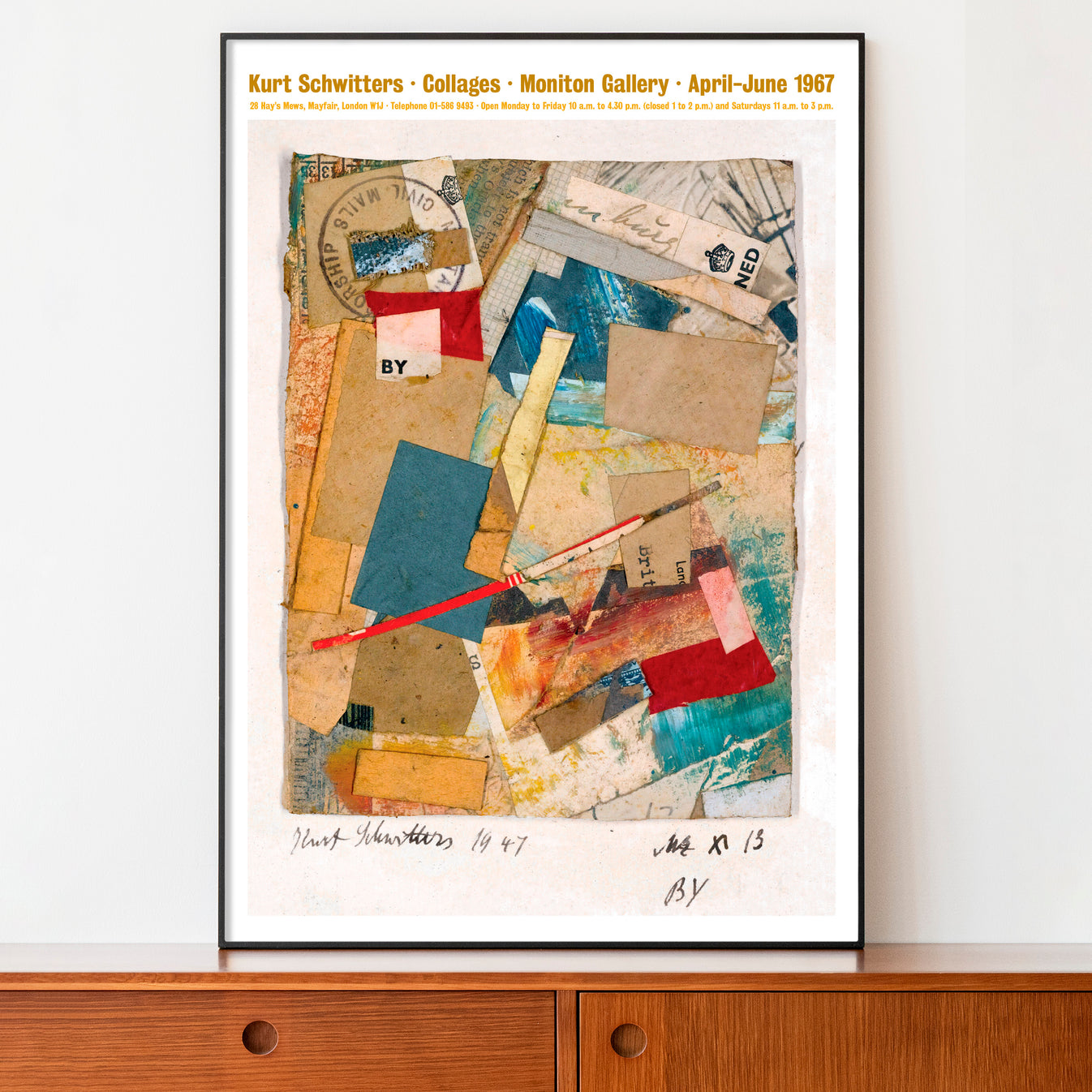Kurt Schwitters Collage Exhibition Poster | Art Poster Archive ...