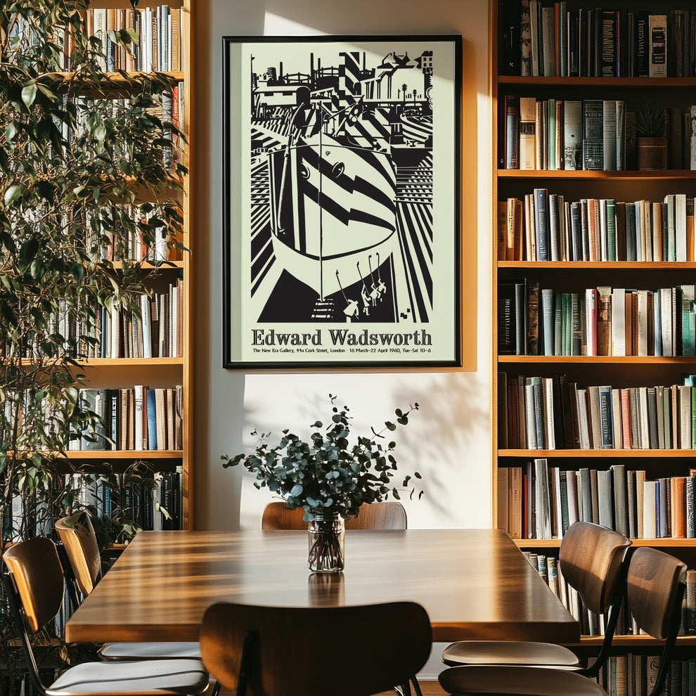Edward Wadsworth 1918 Dazzle Ships Woodcut Exhibition Poster – British ...