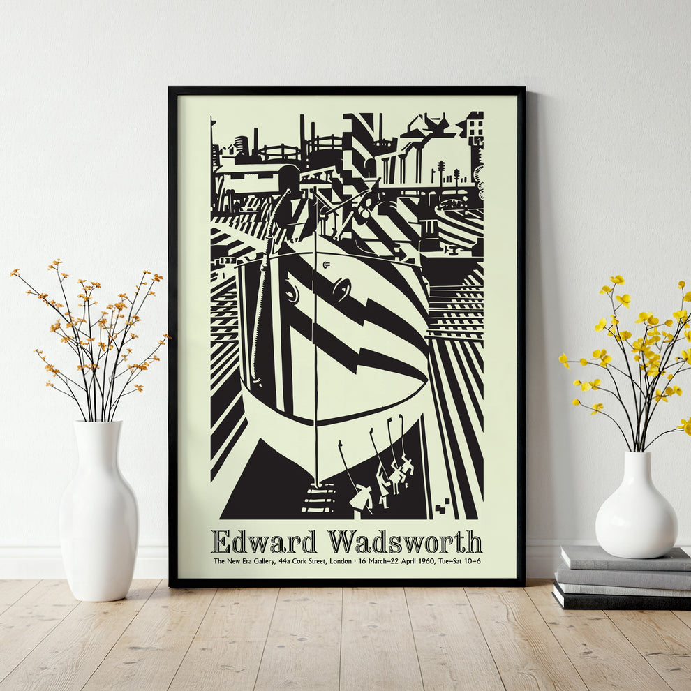 Edward Wadsworth 1918 Dazzle Ships Woodcut Exhibition Poster – British ...