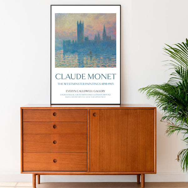 Claude Monet 'Houses of Parliament' Exhibition Poster | Art Poster ...
