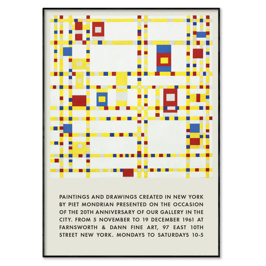 Piet Mondrian 'Broadway Boogie-Woogie' Exhibition Poster | Art Poster ...