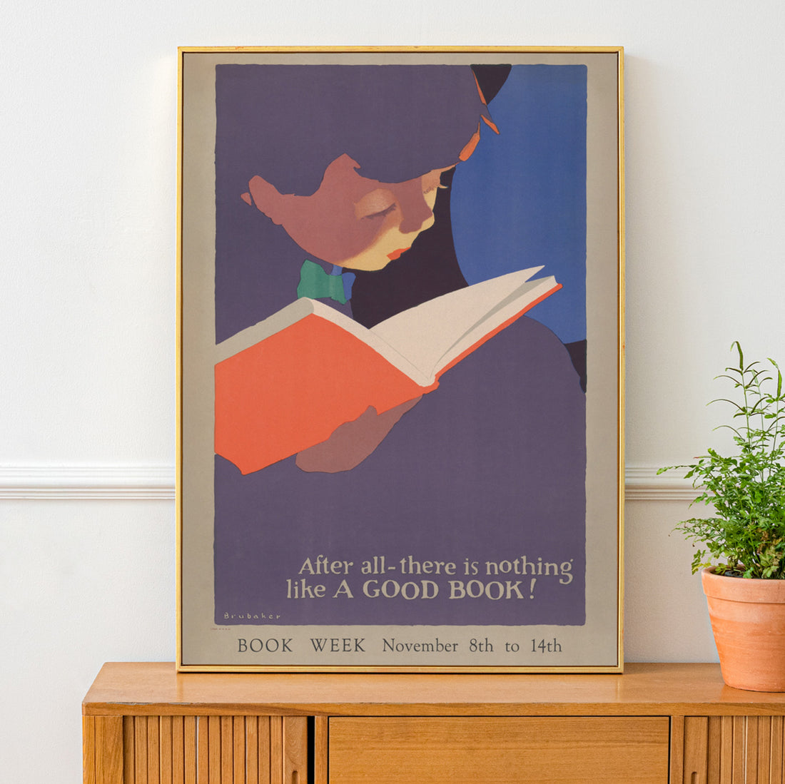Book Week 1925 Poster - 'There Is Nothing Like A Good Book' | Art ...