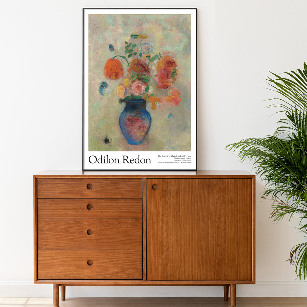 Odilon Redon Exhibition Poster | Large Vase With Flowers, 1912 | Art ...
