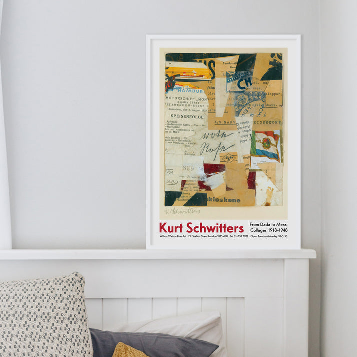 Kurt Schwitters Merz Collage Exhibition Poster | Art Poster Archive ...