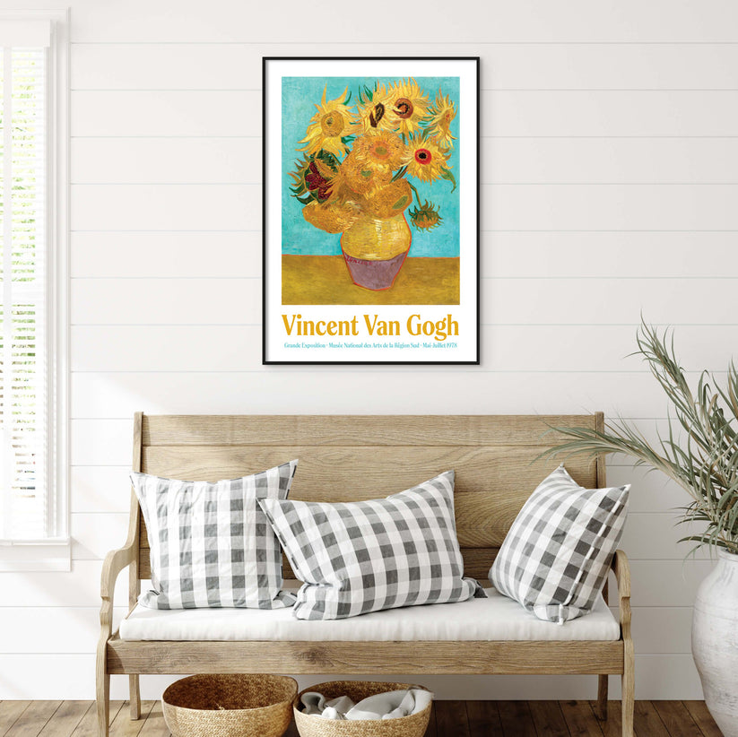 Vincent Van Gogh Sunflowers Exhibition Poster | Art Poster Archive ...
