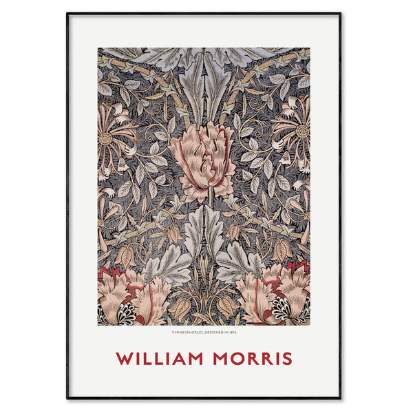 William Morris Exhibition Poster, Honeysuckle Design | Art Poster ...